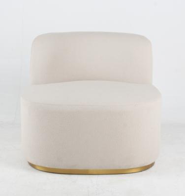 China Living Room White Fabric Boucle Accent Leisure Chair Modern Style for sale