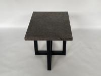 China Stone Top Bedside Coffee Table Stainless Steel Base Luxury Modern for sale