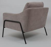 China Fashion Modern Living Room Sofa Upholstered Grey With Black Metal Frame for sale