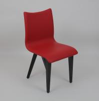 China Lxury Upholstery Nordic Restaurant Leather Dining Chair Metal Red for sale