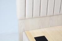 China Hotel Bedroom Furniture Sets Include Fixed Furniture White Color And King Bed for sale