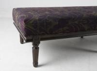 China Vintage American Style Living Room Ottoman Bench Solid Wooden Upholstered for sale