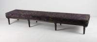 China Vintage American Style Living Room Ottoman Bench Solid Wooden Upholstered for sale