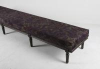 China Vintage American Style Living Room Ottoman Bench Solid Wooden Upholstered for sale