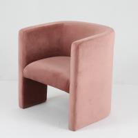 China Luxury Velvet Leisure Pink Living Room Chair Upholstered Modern Design for sale
