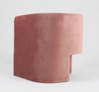 China Luxury Velvet Leisure Pink Living Room Chair Upholstered Modern Design for sale
