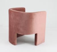 China Luxury Velvet Leisure Pink Living Room Chair Upholstered Modern Design for sale