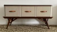 China Solid Wood Frame And Legs Bathroom Cabinet And Stone Top Modern Freestanding for sale