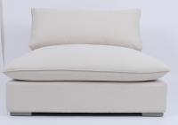 China Cloud 1 Seater Sofa Soft White Down Filling Solid Wood Base for sale