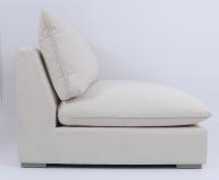 China Cloud 1 Seater Sofa Soft White Down Filling Solid Wood Base for sale