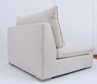 China Cloud 1 Seater Sofa Soft White Down Filling Solid Wood Base for sale