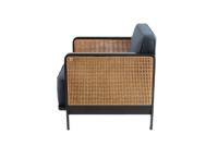 China Linen Fabric Caned Back lounge Chairs Luxury Star Hotel Furniture for sale