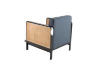 China Linen Fabric Caned Back lounge Chairs Luxury Star Hotel Furniture for sale