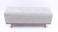 China Nordic Style Light Luxury Fabric Bed End Bench Solid Wood Base for sale