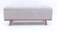 China Nordic Style Light Luxury Fabric Bed End Bench Solid Wood Base for sale