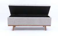 China Nordic Style Light Luxury Fabric Bed End Bench Solid Wood Base for sale