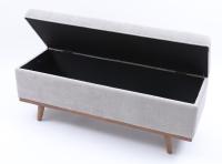 China Nordic Style Light Luxury Fabric Bed End Bench Solid Wood Base for sale