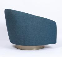 China Modern Comfortable Blue Fabric Single lounge Armchair Sofa For hotel bedroom for sale