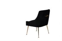 China Velvet Furniture Black High Back Dining Room Chairs Upholstered for sale
