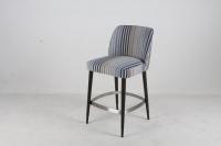 China Colorful Upholstered High Back barstool chair with Metal Stainless Steel Solid Wood for sale