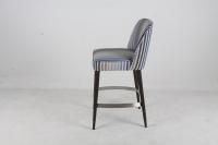 China Colorful Upholstered High Back barstool chair with Metal Stainless Steel Solid Wood for sale