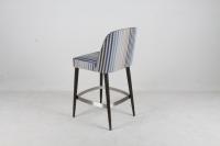 China Colorful Upholstered High Back barstool chair with Metal Stainless Steel Solid Wood for sale