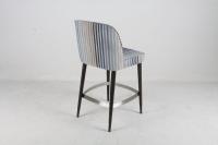 China Colorful Upholstered High Back barstool chair with Metal Stainless Steel Solid Wood for sale