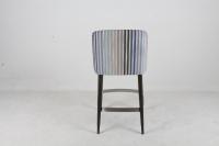 China Colorful Upholstered High Back barstool chair with Metal Stainless Steel Solid Wood for sale