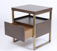 China Luxury Wood And Metal Frame Nightstand Hotel And Home Bedroom Furniture for sale