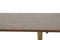 China Modern Family Iron Wooden Top MDF Dining Table Grey for sale