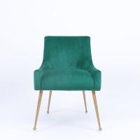 China Metal Golden And Green Fabric Living Room Leisure Chair Commercial for sale
