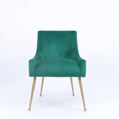 China Metal Golden And Green Fabric Living Room Leisure Chair Commercial for sale