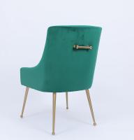 China Metal Golden And Green Fabric Living Room Leisure Chair Commercial for sale