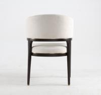 China Solid beech wood white luxury Fabric Living Room commercial grade Leisure dining Chair for sale