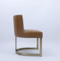 China Hotel luxury Metal Golden Leather Living Room Leisure dining Chair for sale