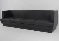 China Black Oak Wood Long Banquette Sofa Sheraton Hotel Luxury Design With Pillows for sale