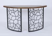 China Custom Coffee Table With Wooden Top Metal Frame Antiquity for sale