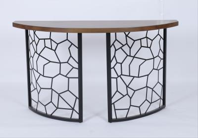 China Custom Coffee Table With Wooden Top Metal Frame Antiquity for sale