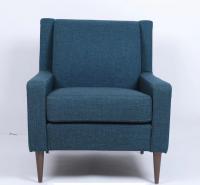 China Customized Modern Armchair Fabric Wood Frame Elegant Velvet for sale