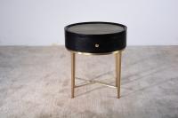 China Hot Contemporary Bedside Table Simple Generous Wooden Metal Frame for sale