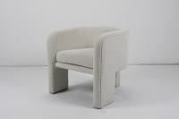 China Lambswool Lazy Sofa Cream White Boucle Chair Lamb Wool Lounge Accent Single for sale