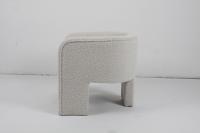 China Lambswool Lazy Sofa Cream White Boucle Chair Lamb Wool Lounge Accent Single for sale