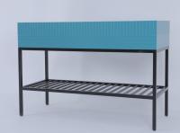 China Stainless Custom Modern Bathroom Vanity With Metal Console for sale