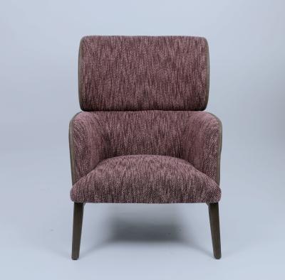 China Solid Beech Wood Luxury Fabric Leisure Lounge Chair With PU Guesting for sale