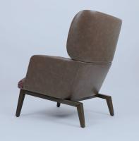 China Solid Beech Wood Luxury Fabric Leisure Lounge Chair With PU Guesting for sale