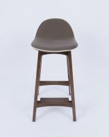 China Solid Wood Barstool Luxury Vinyl For Dining Room Restaurant for sale