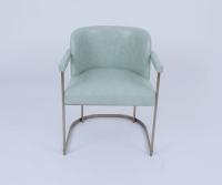 China Brushed Brass Luxury Vinyl Living Room Stainless Steel Dining Chair Commercial for sale