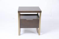 China Custom Night Stand Bedside Table Solid Wood Stainless Steel for sale