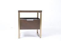 China Custom Night Stand Bedside Table Solid Wood Stainless Steel for sale