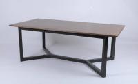 China Modern Bedroom Custom Wood Desk With Metal Console for sale